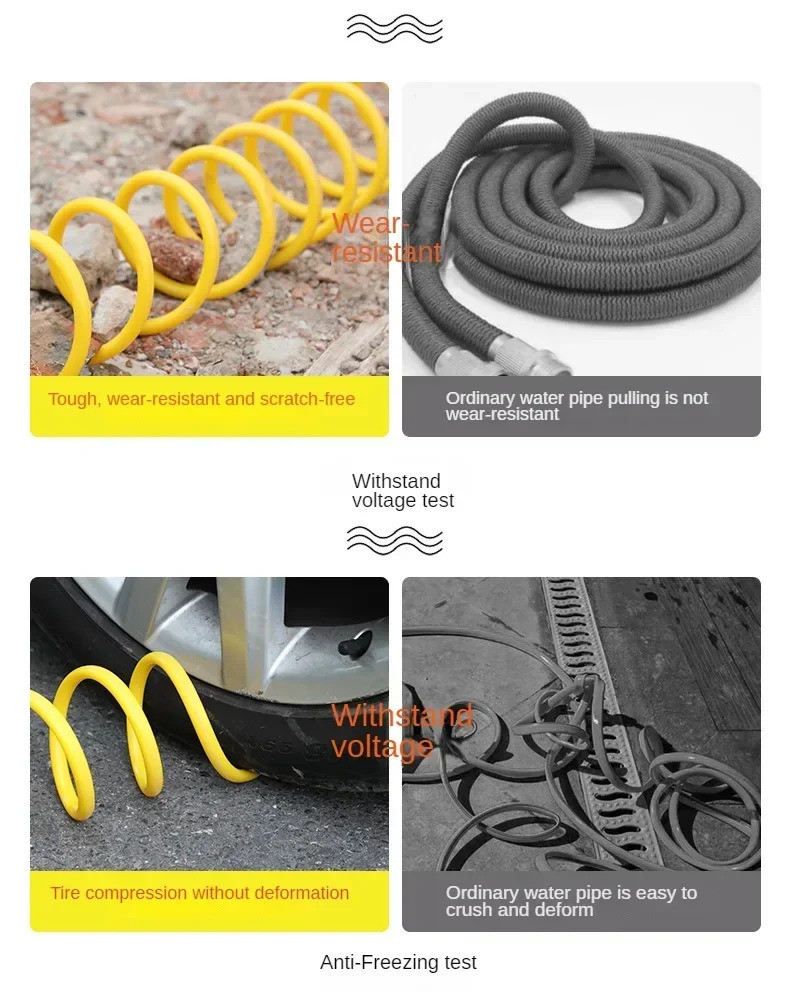 10/20 Meter Telescopic Spring Water Pipe with High-pressure Nozzle Home ...
