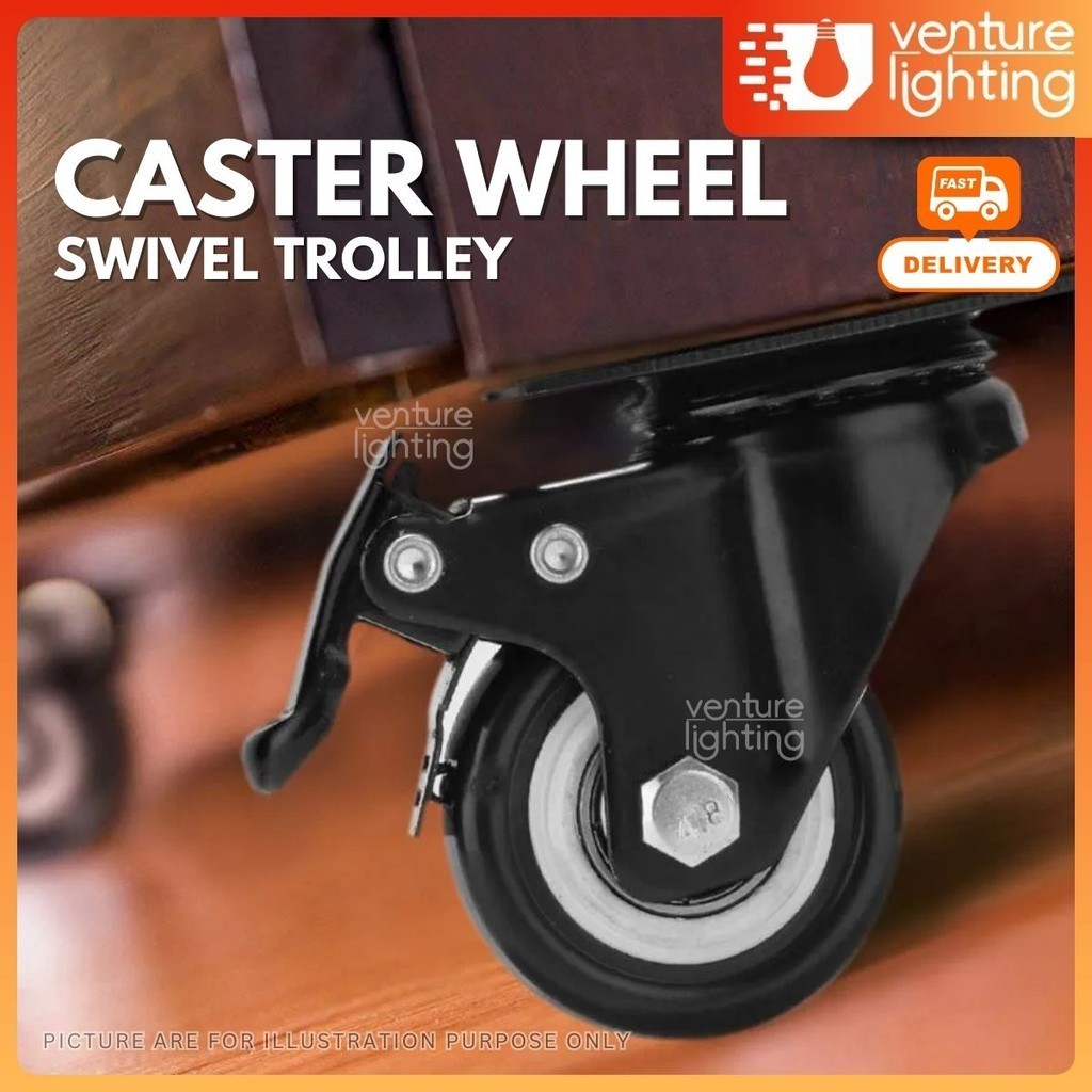 Caster Wheel Heavy Duty Chair Wheel Castor Wheel Heavy Duty Rak Besi ...