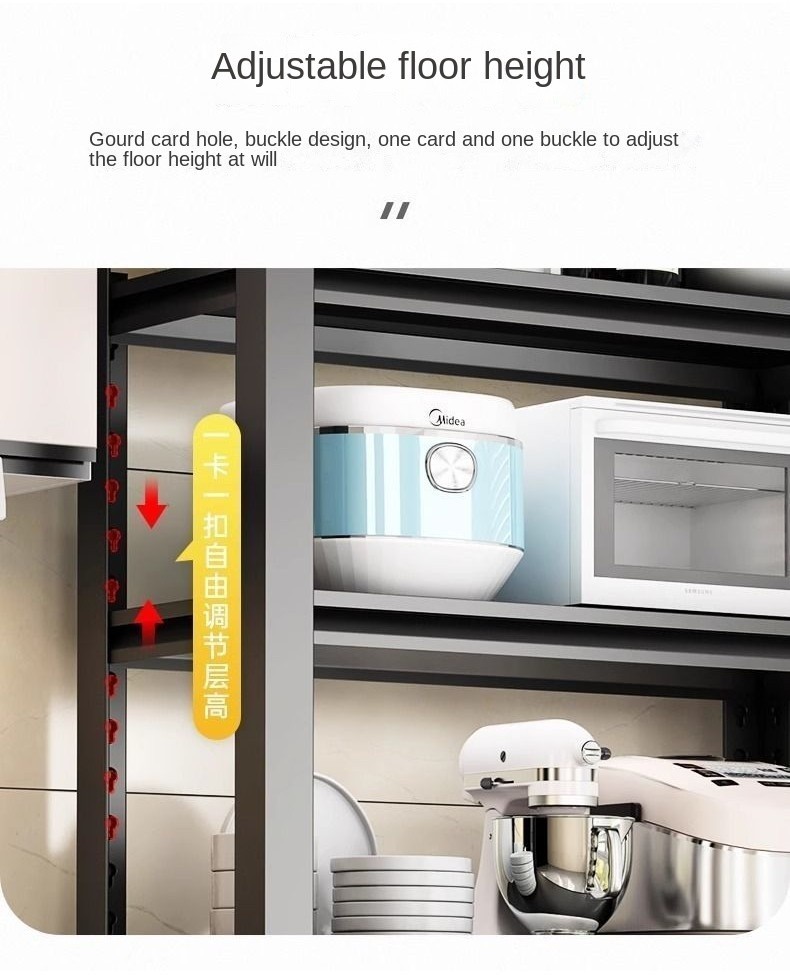 Kitchen Shelf Warehouse Shelf Shelf Domestic Storage Rack Supermarket ...