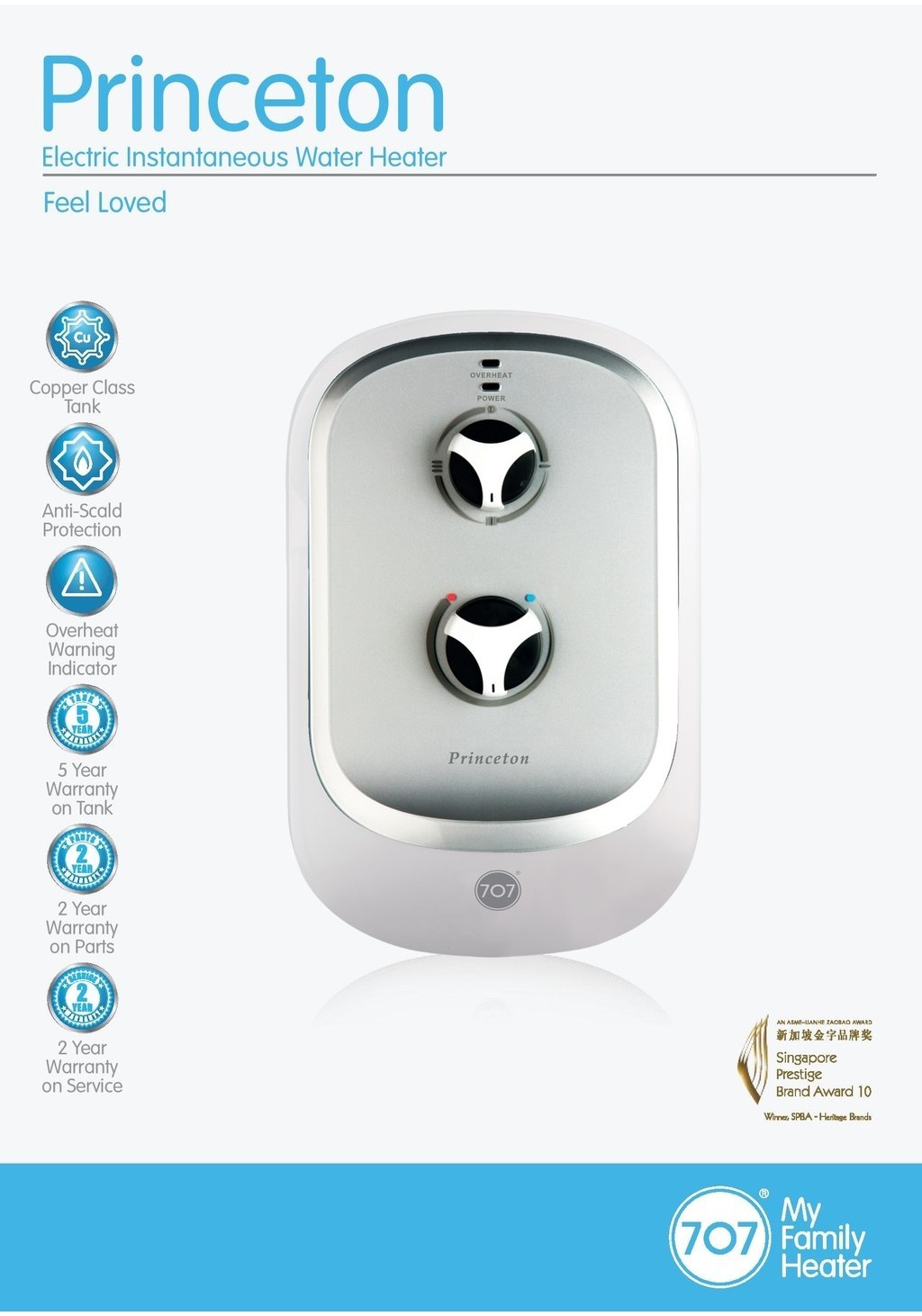 707 Princeton Copper Tank Instant Water Heater | Shopee Singapore