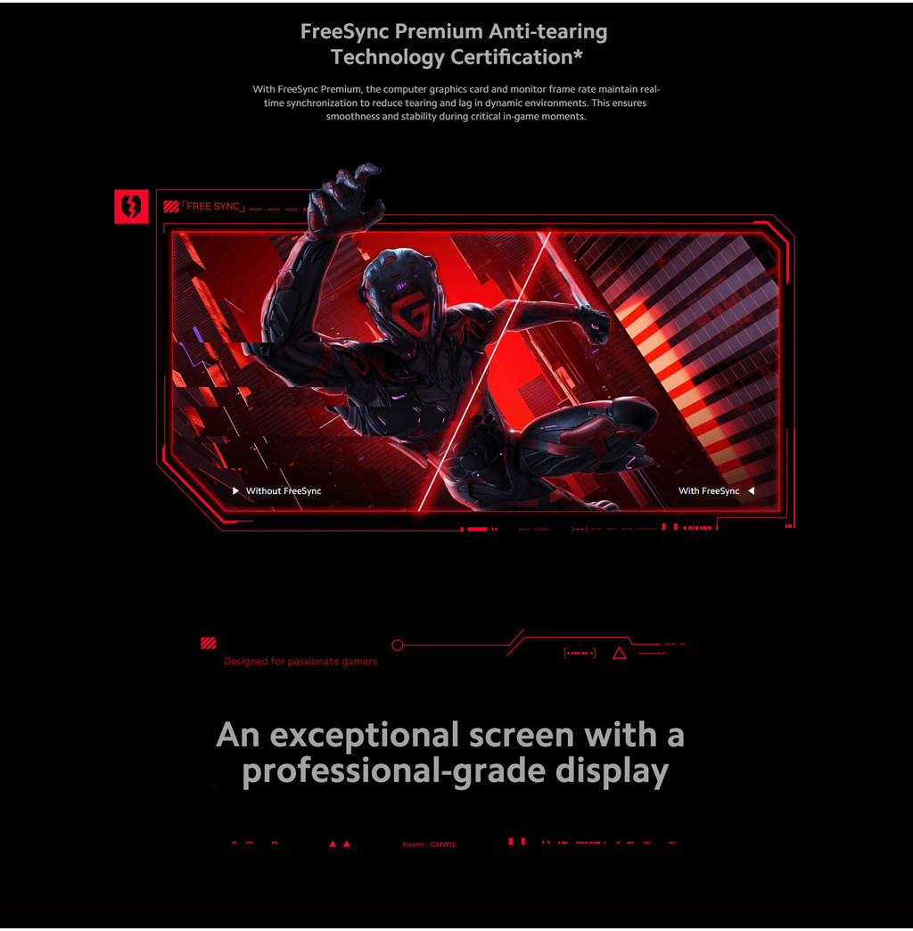 Xiaomi Curved Gaming Monitor G34i | Shopee Singapore