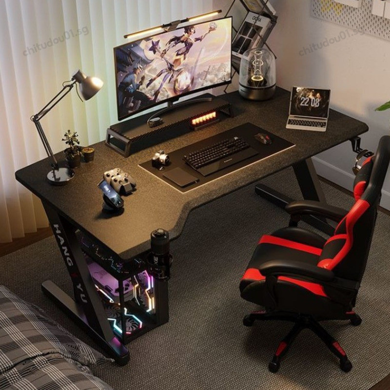 Computer Desk Rgb Carbon Fiber Desktop Gaming And E-Sports Desk Simple ...