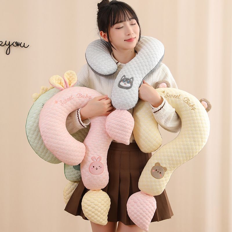 【Three-dimensional Shape Soft】Bingdoudou Question Mark U-shaped Pillow ...