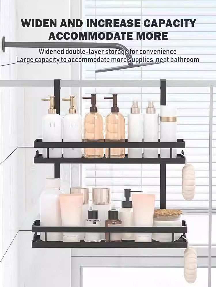 [SG Local Seller]Stainless Steel Bathroom Rack 2-story Wall Hanging ...