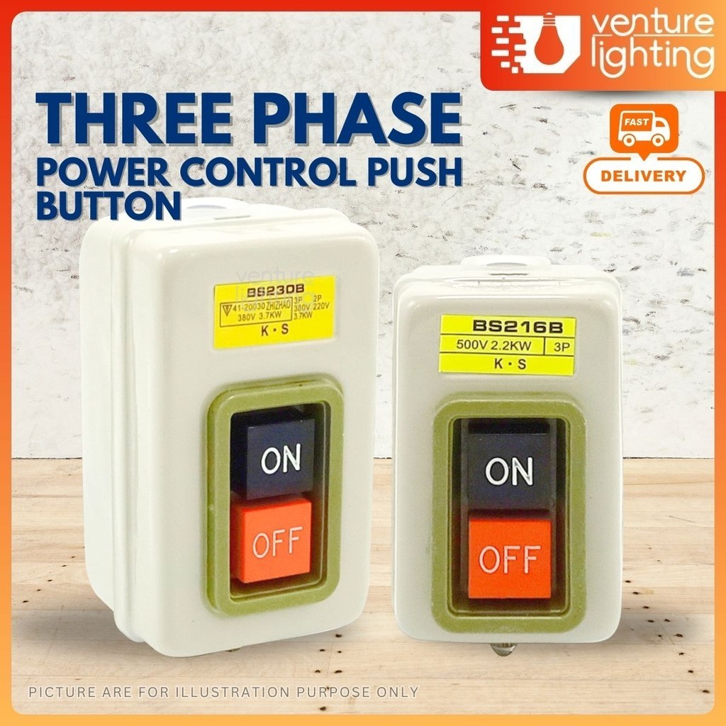 BS216B / BS230B Power Control Push Button Switch Three-Phase Motor ...