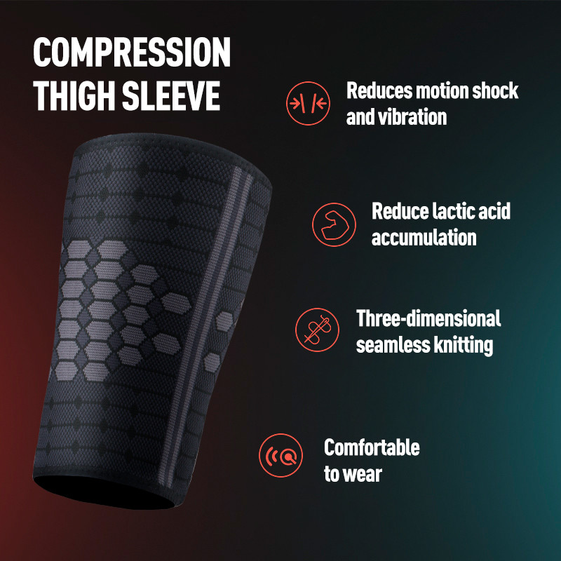 1pcs Thigh Compression Sleeves 1PC Hamstring Quad Wrap Thigh Support ...