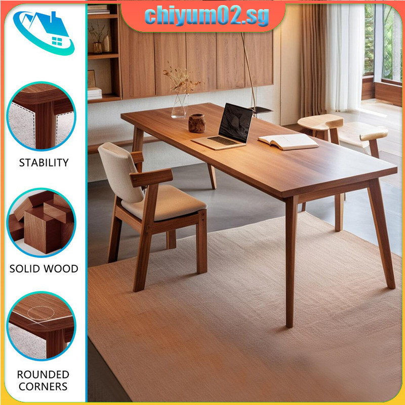 Table Study Large Wood Solid Desktop Computer Table Increase In Height ...