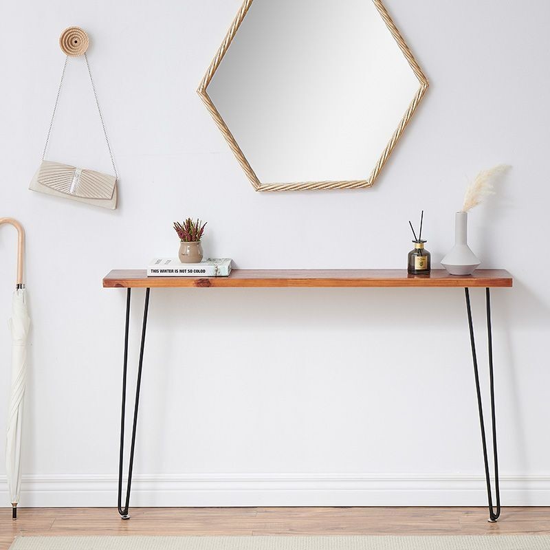 Nordic Solid Wood Entrance Console Tables Wall Bar Several Iron Home ...