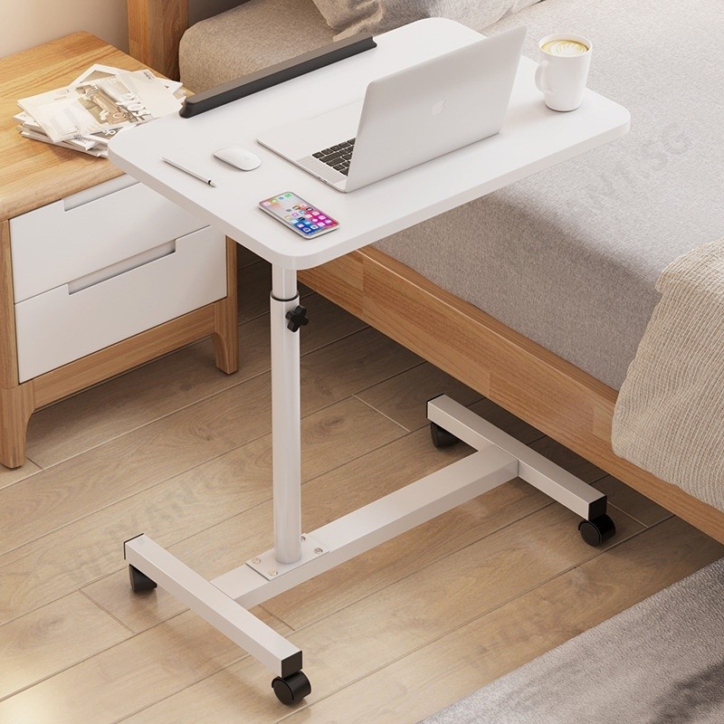 Bedside Side Table Foldable Mobile Bedside Table Adjustable Side Table ...