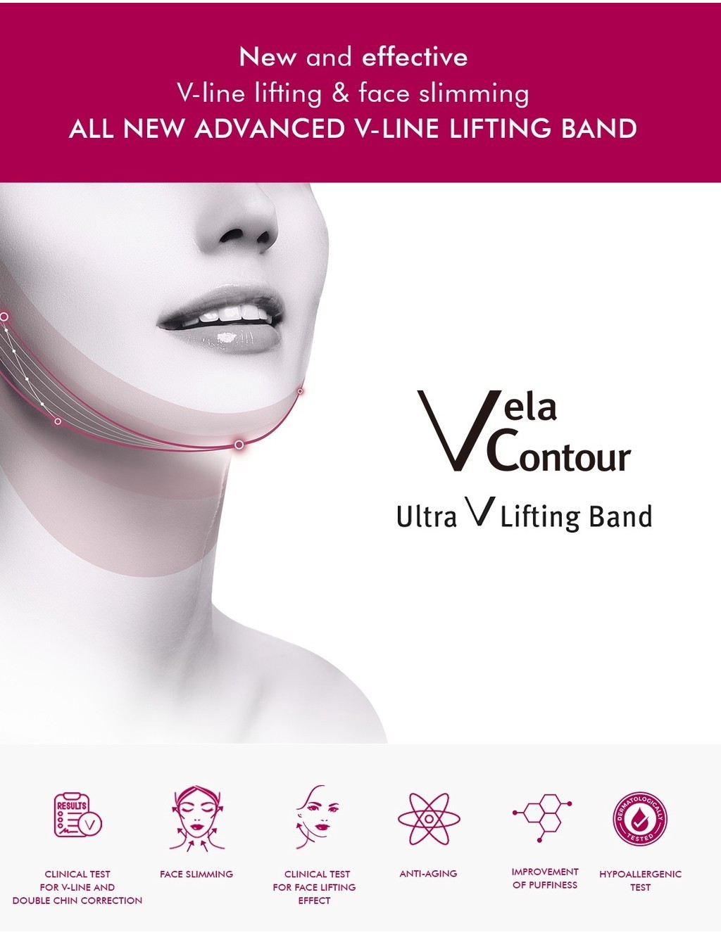 Vela Contour Ultra V Lifting Band Clinically Proven to improve Double ...