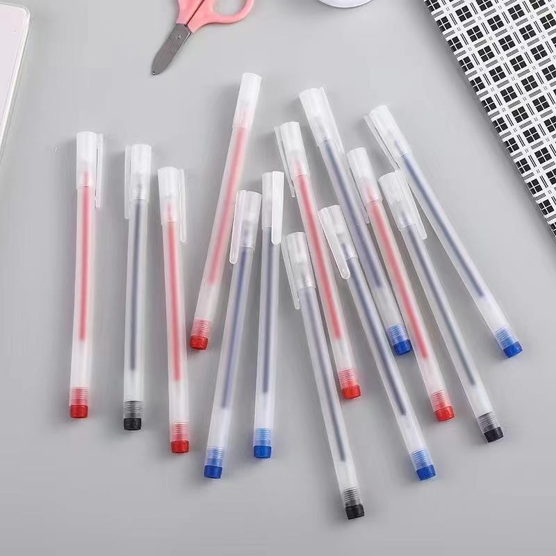 110 pcs Gel Pen Set 0.5mm Black Blue Red Frosted Replaceable Refill ...