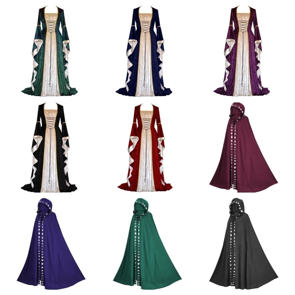 The 18th Century Medieval Women Cosplay Renaissance Floor Length Dress ...