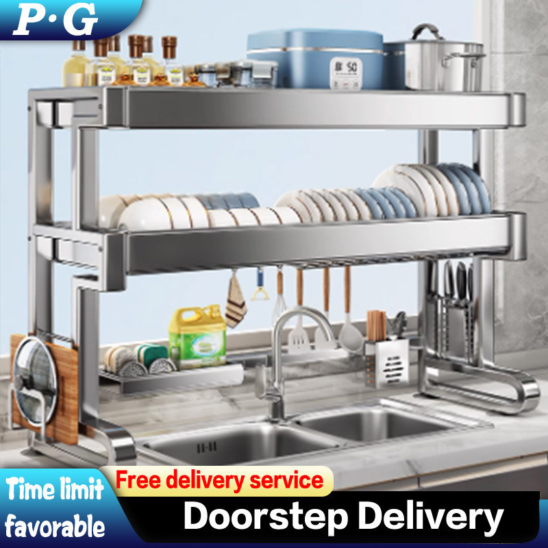 P·G Kitchen storage rack Stainless steel kitchen sink storage rack ...