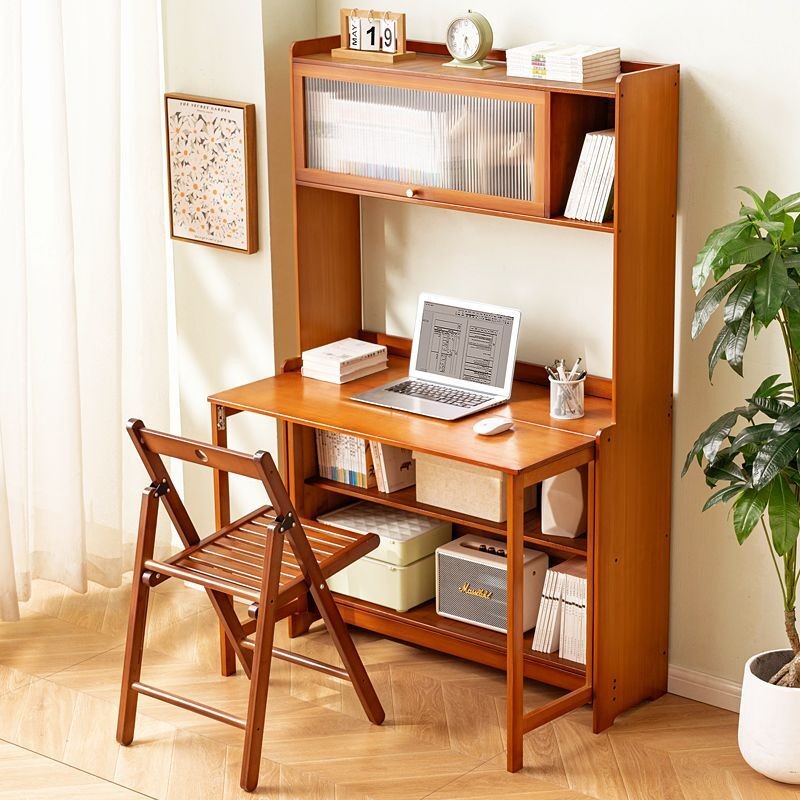 Desk bookcase integrated desk desktop computer desk office student home ...