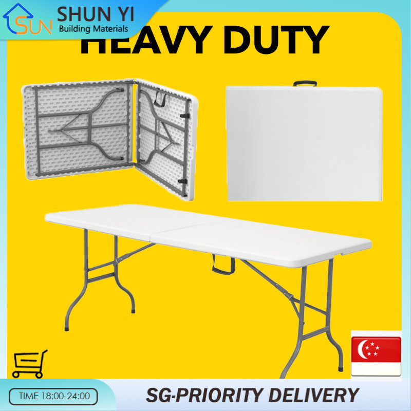 Homehub Foldable Table Outdoor Folding HDPE Heavy Duty Big Portable ...