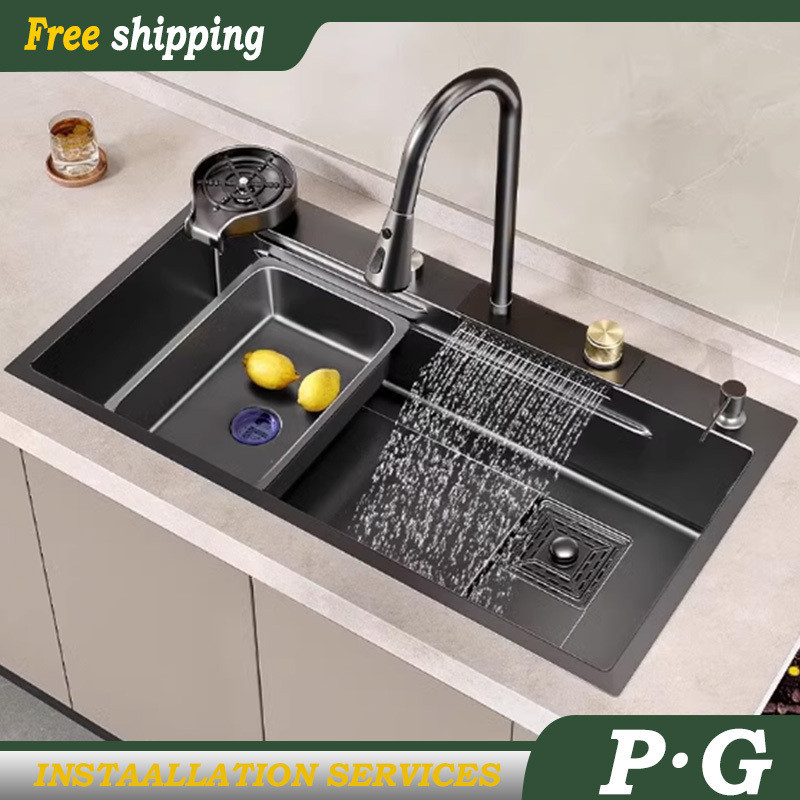 P·G Kitchen sink Large single trough sink Vegetable washing basin ...