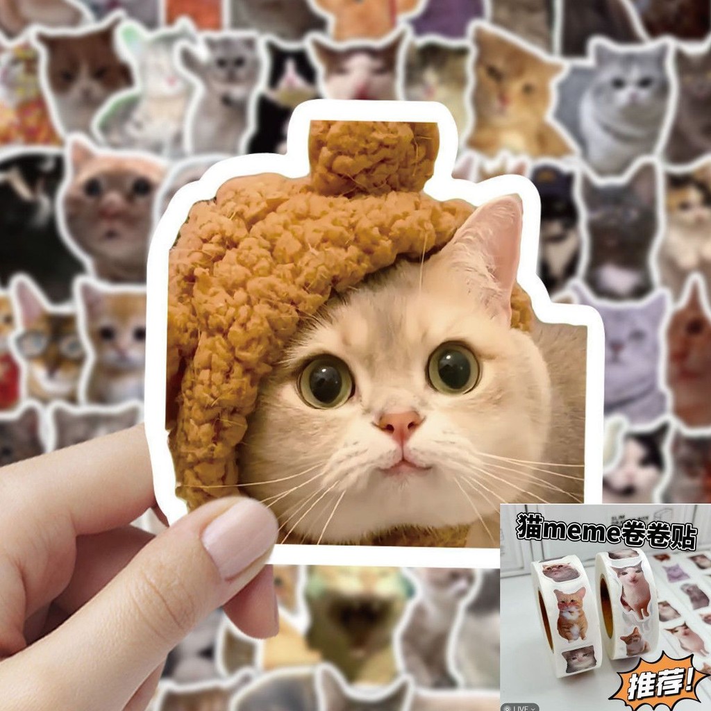Mini Stickers Cat meme stickers, cute, funny, funny, silly, cat ...