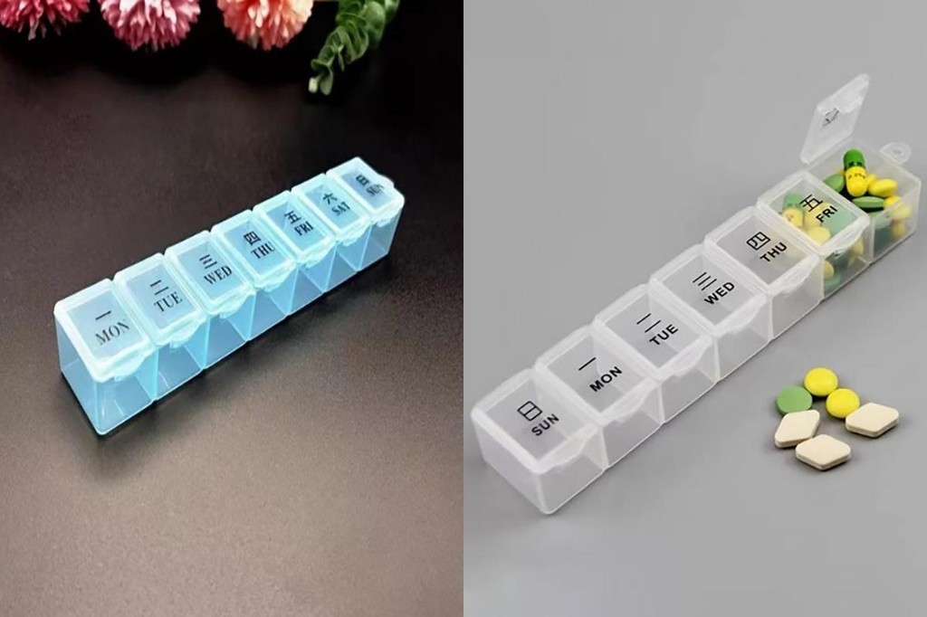 manclothescase Small Pill Box Pill Organizer for Daily Use Travel Pill ...