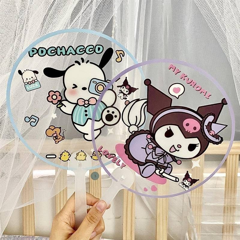 Kawaii Hand Fan Cute Kuromi Melody Cartoon Portable Handheld Fan ...