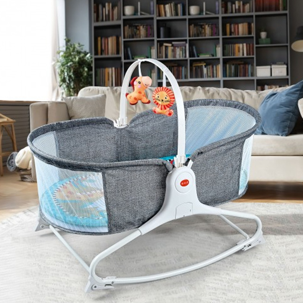 Lucky Baby Infant Bassinet Deluxe Cradle Rocker - Baby Kingdom | Shopee ...