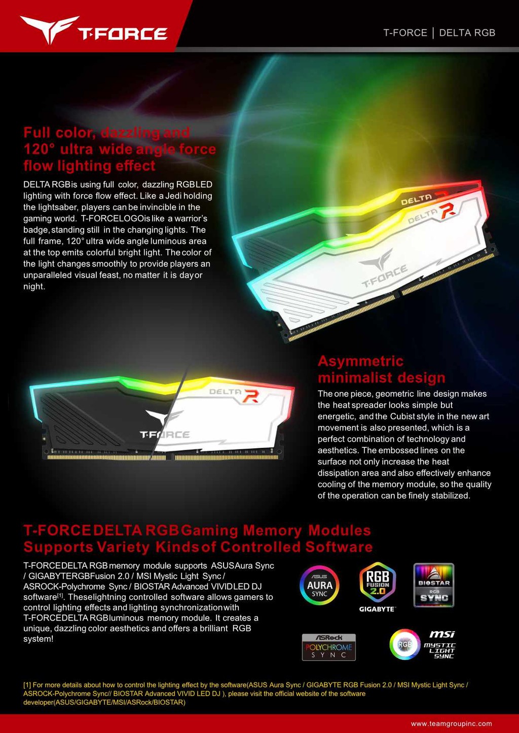 TeamGroup T-Force Delta RGB Gaming Desktop Memory Module RAM | DDR4 ...