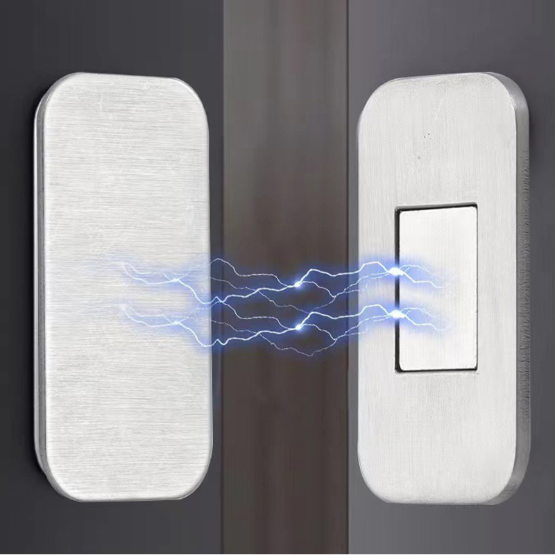 2 Pairs/ Set Drawer Magnet Suction Stainless Steel Patch Portable Paste ...