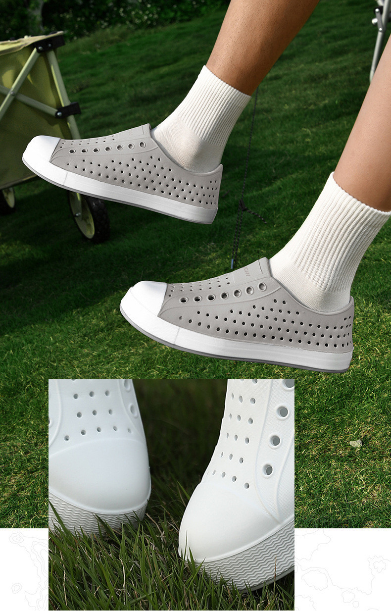 LUCHI Sandals Pure Color Rubber Shoes Unisex Men Women Sandals Beach ...