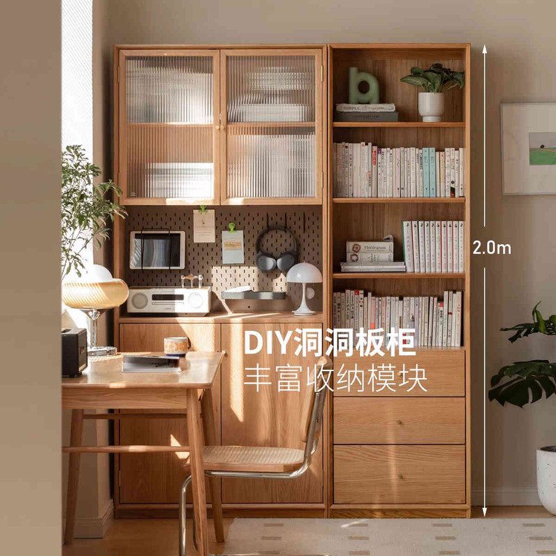 Solid Wood Combination Bookcase Modern Storage Rack Simple Bookcase ...