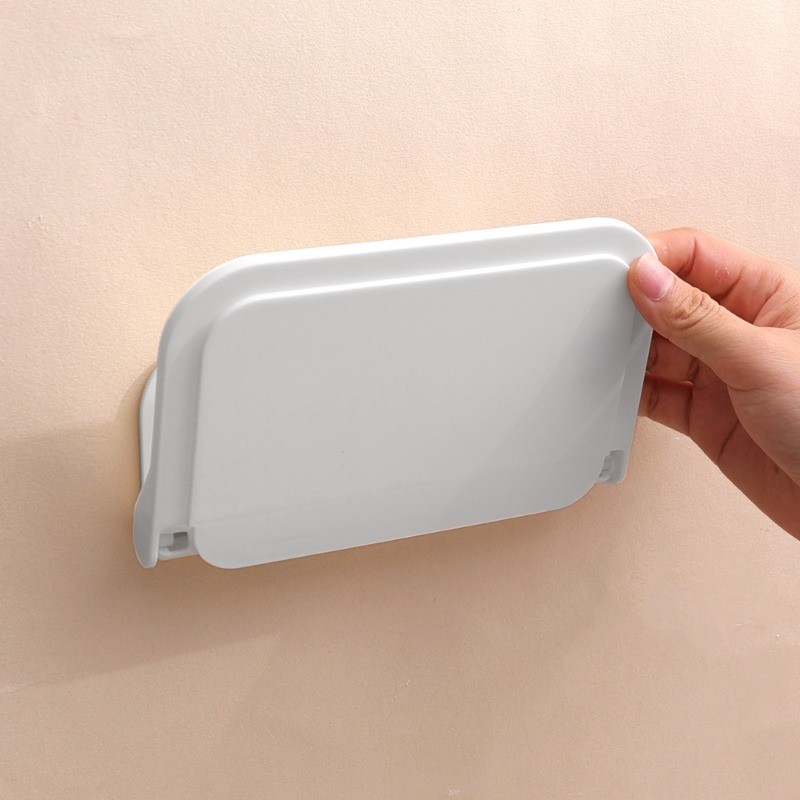 Folding Wall Mounted Shelf - Bathroom Plastic Support - Saving Space ...