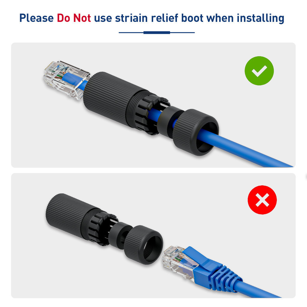 ZoeRax Waterproof RJ45 Coupler IP68, CAT6/CAT5e/CAT5 Female to Female ...