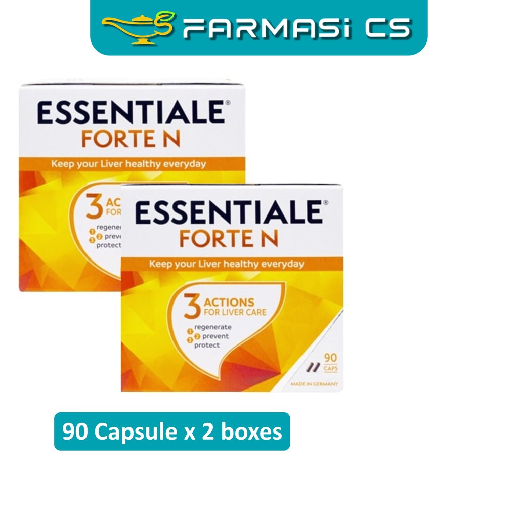 Essentiale Forte N 90 Capsules x 2 Boxes (TWIN) EXP:02/2026 [ Soy beans ...