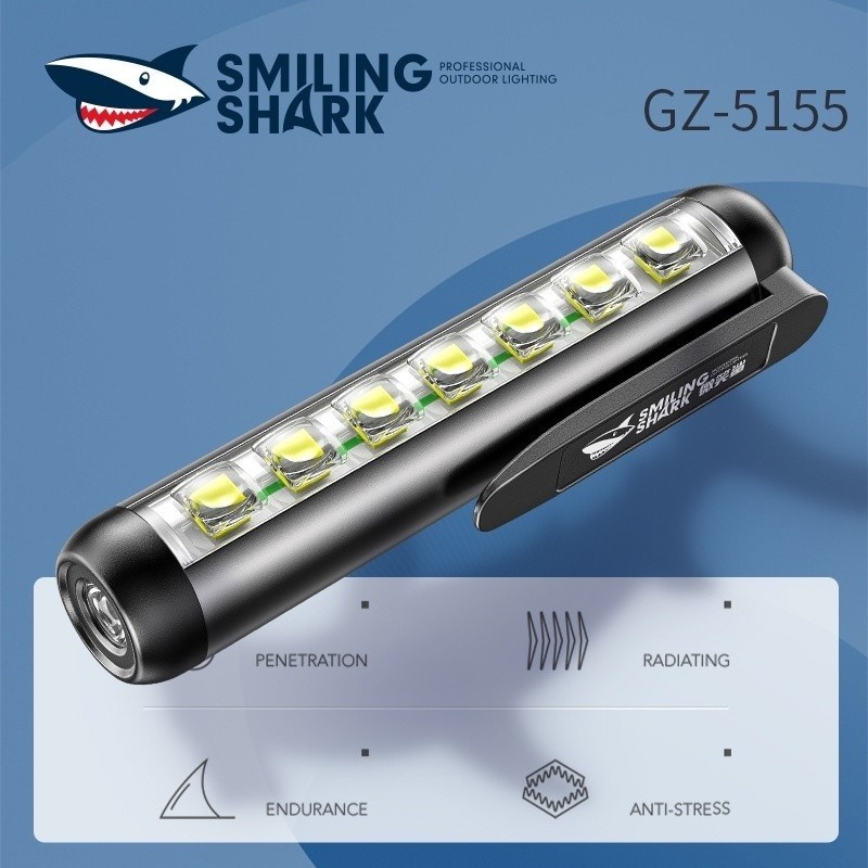 Smiling Shark GZ5155 Work Light Mini Torchlight XPE COB Super Bright ...