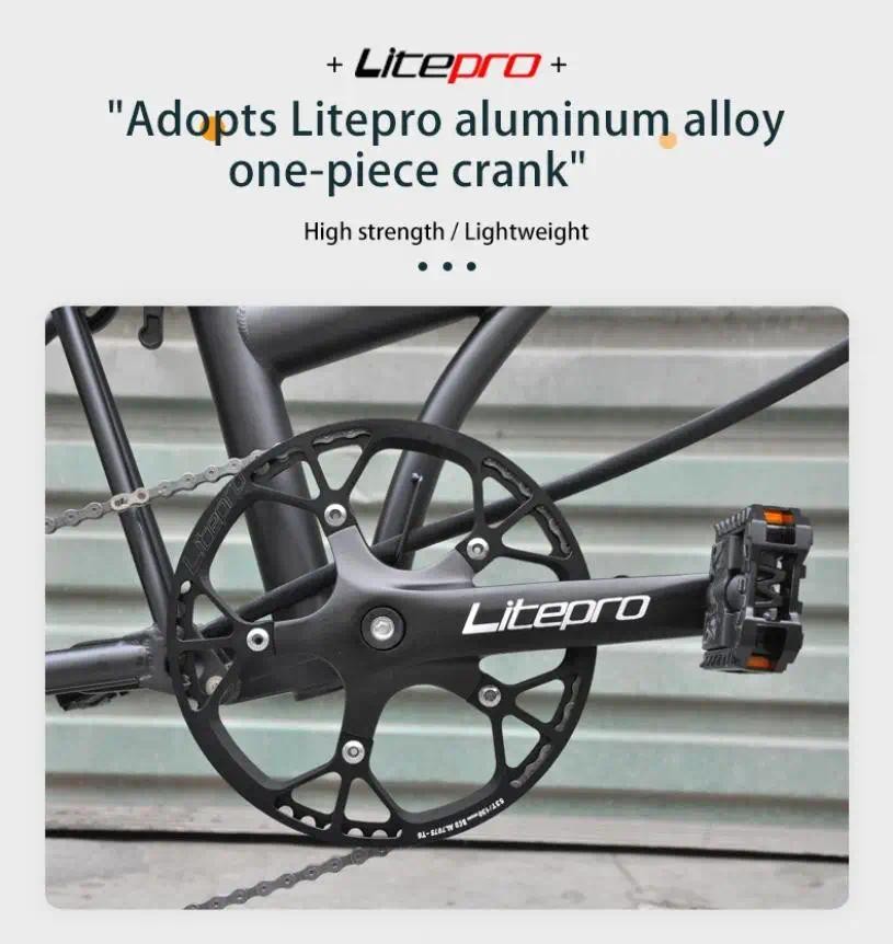 Litepro 20Inch External 9Speed Tri-fold Folding Bicycle Dual C Brake S ...