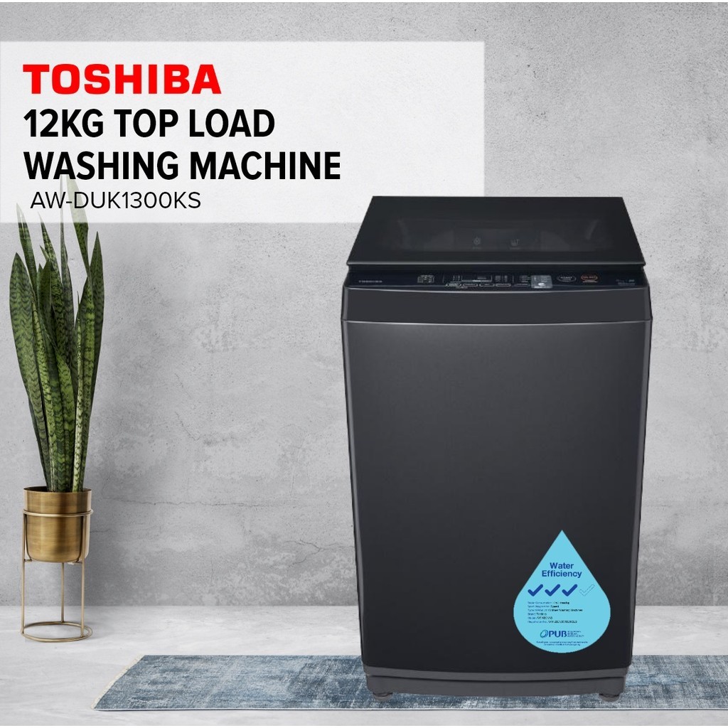 [Bulky] Toshiba AW-DUK1300KS Black The GreatWaves Top Load Washing ...