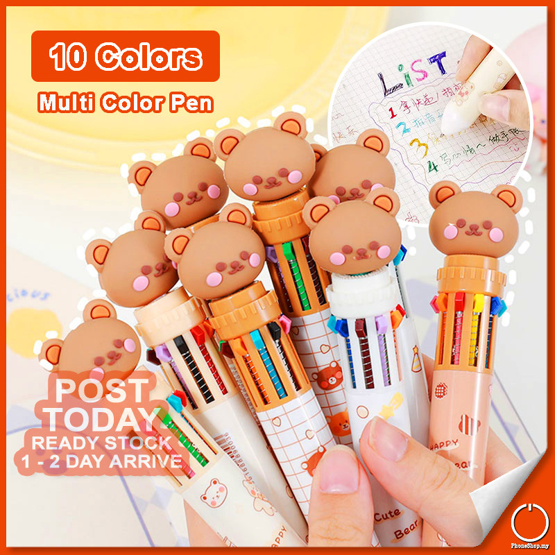 EASY SWITCH 10 Colors Ball Pen Multi Colour Pens Kids Children ...