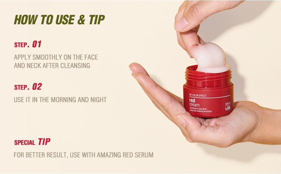 [SKIN&LAB] Anti-Aging Red Cream, Day & Night Cream, With Damask Rose ...