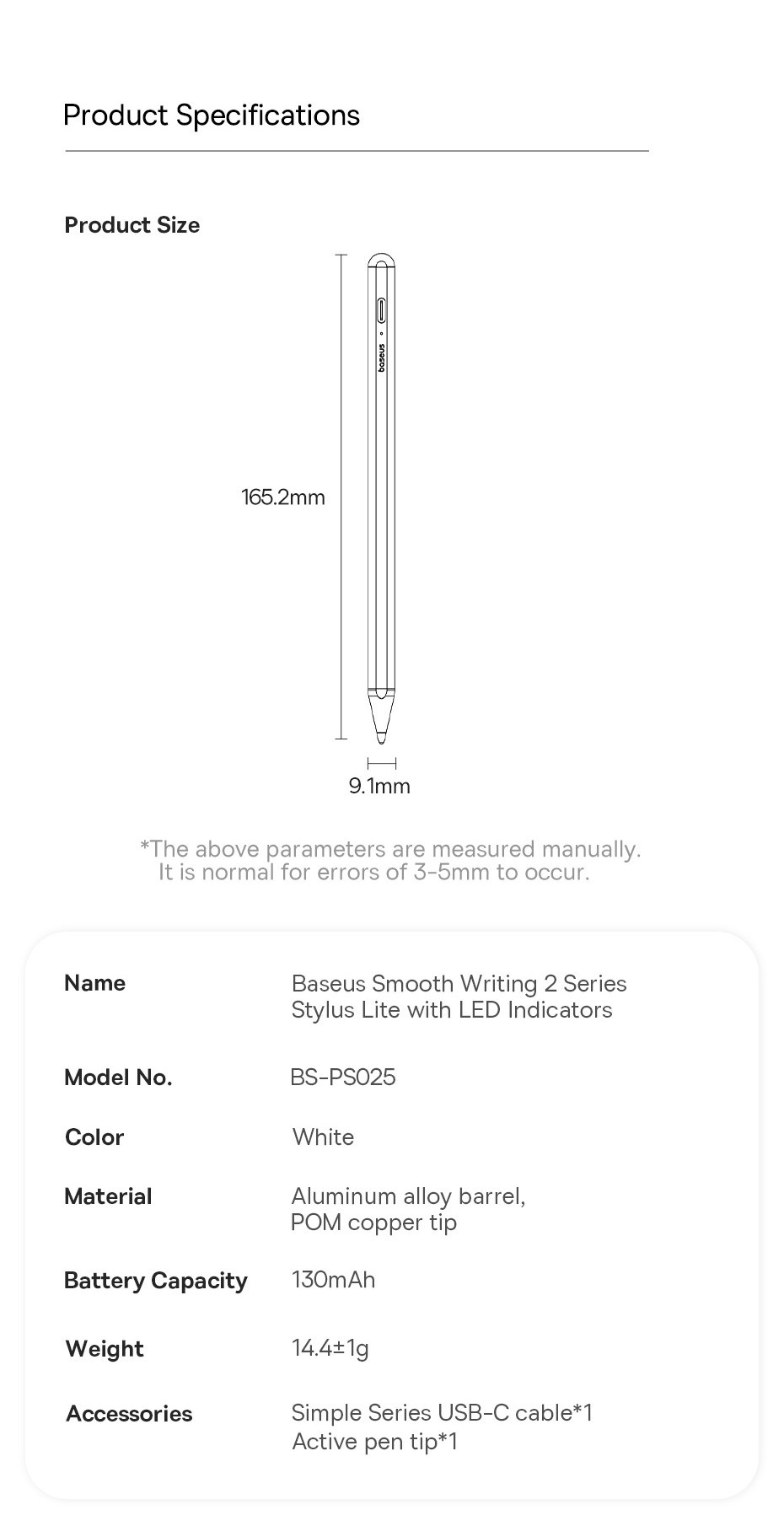 Baseus Stylus Pens Pencil 2nd Gen Palm Rejection Tablet Stylus Touch ...