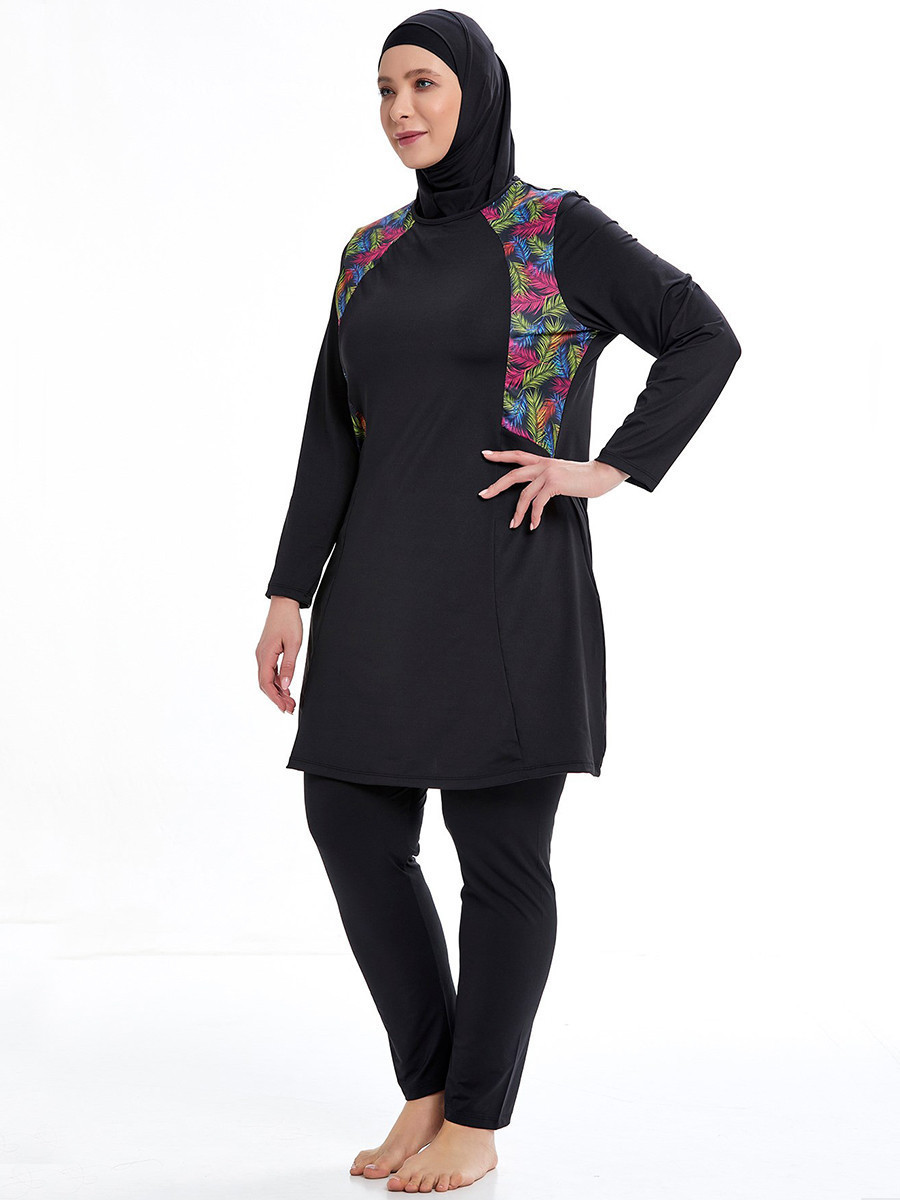 Big Baju Renang Muslimah 3 Piece Plus Size Set Woman Bat Shirt Swimming ...