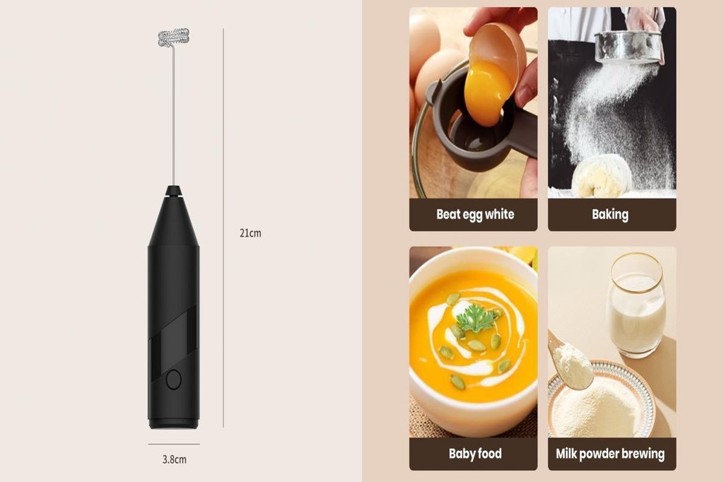 【BH】 Stainless Steel Mixer Rust-resistant Hand Mixer Portable Hand ...