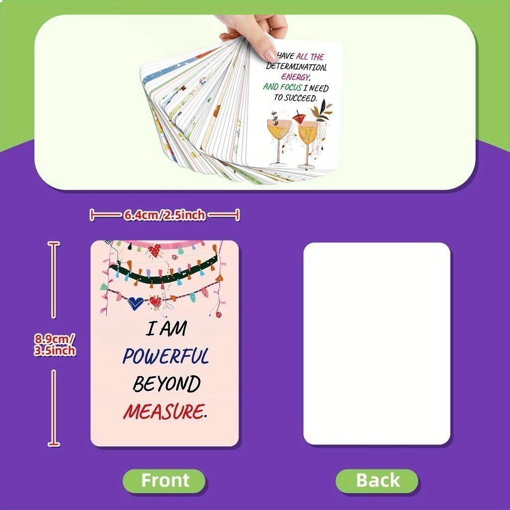 50 Pcs Motivational Note Cards Positive Affirmation Notes Inspirational ...