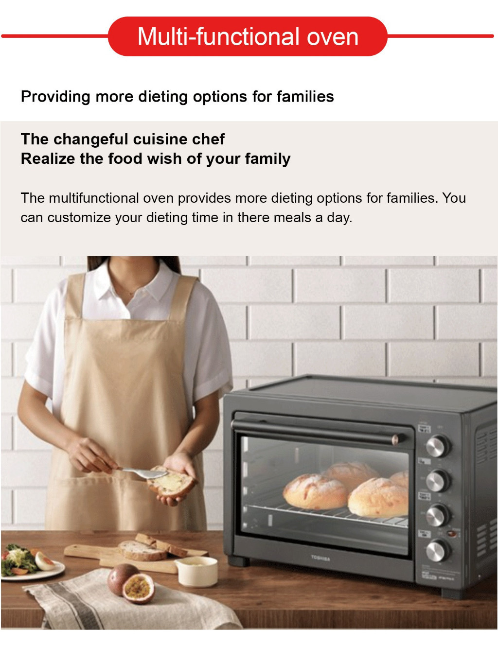 Toshiba TL-MC35Z Black Independent Temperature Control Electric Oven ...