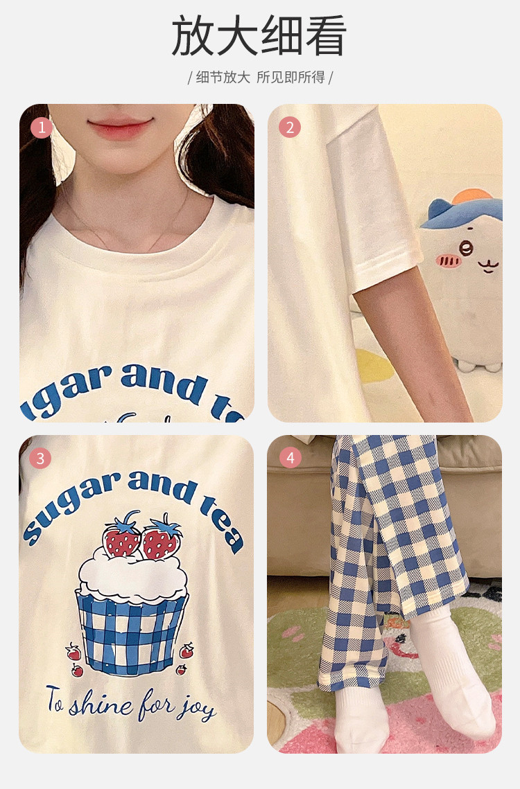 Padded Pyjamas Women Modal Pajamas Set Summer Lady Short Sleeve ...