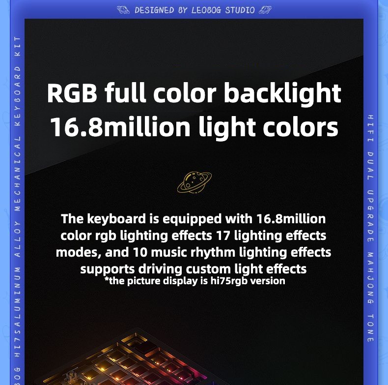 LEOBOG Hi75 CNC Aluminum Mechanical Keyboard Side Engraving South ...