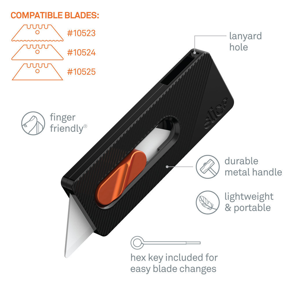 Slice 10496 EDC Pocket Knife - Finger Friendly Ceramic Blade, Portable ...