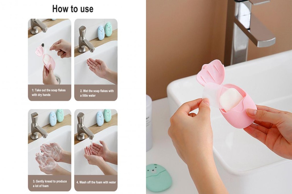 {doverywell} Travel-friendly Soap Paper Dissolvable Body Soap Paper ...