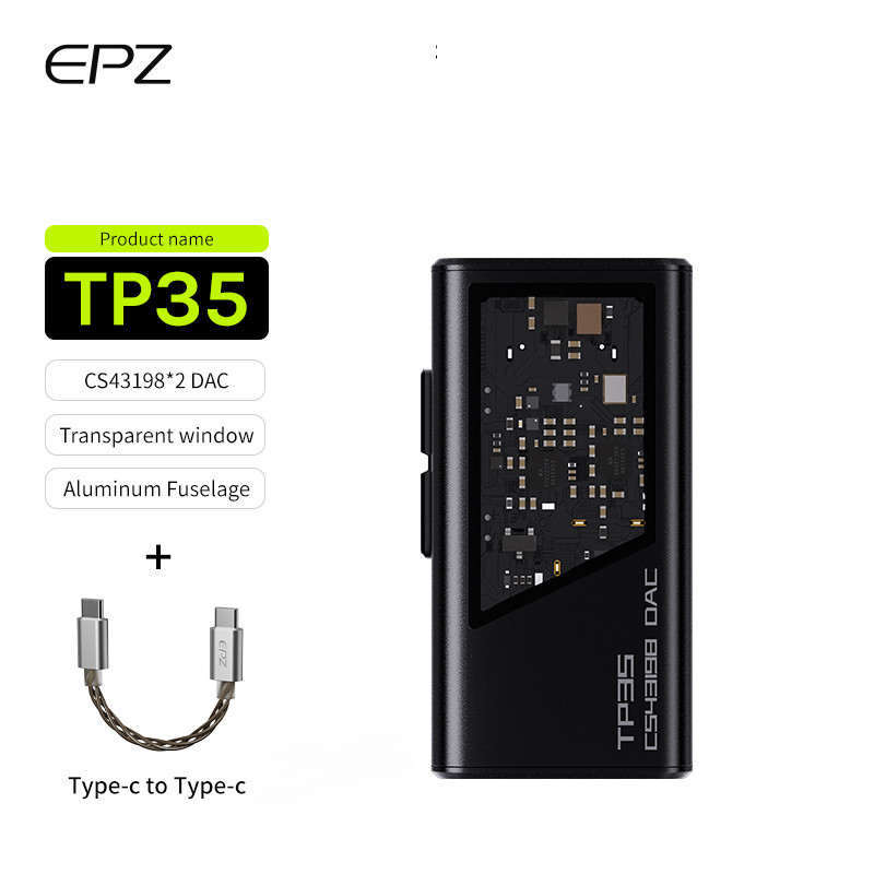 in stock EPZ TP35 Dongle Type C USB DAC Audio HiFi Decoder Portable Audio Headphone Amplifier ...