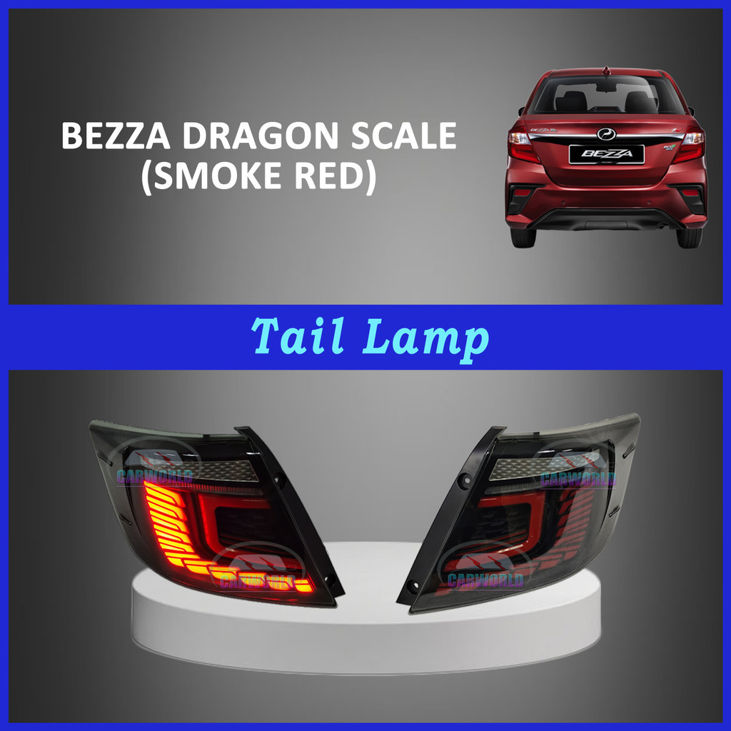 PERODUA BEZZA LED TAIL LAMP (DRAGON SCALE) | Shopee Singapore