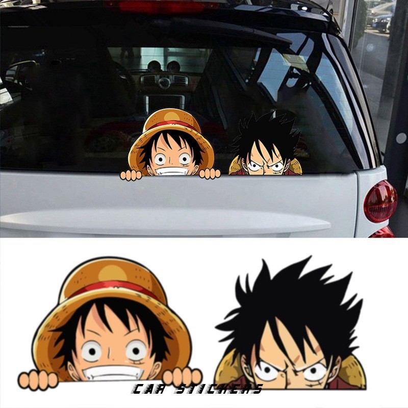 Anime One piece Luffy Car Sticker Reflective Motorcycle Anime Creative ...