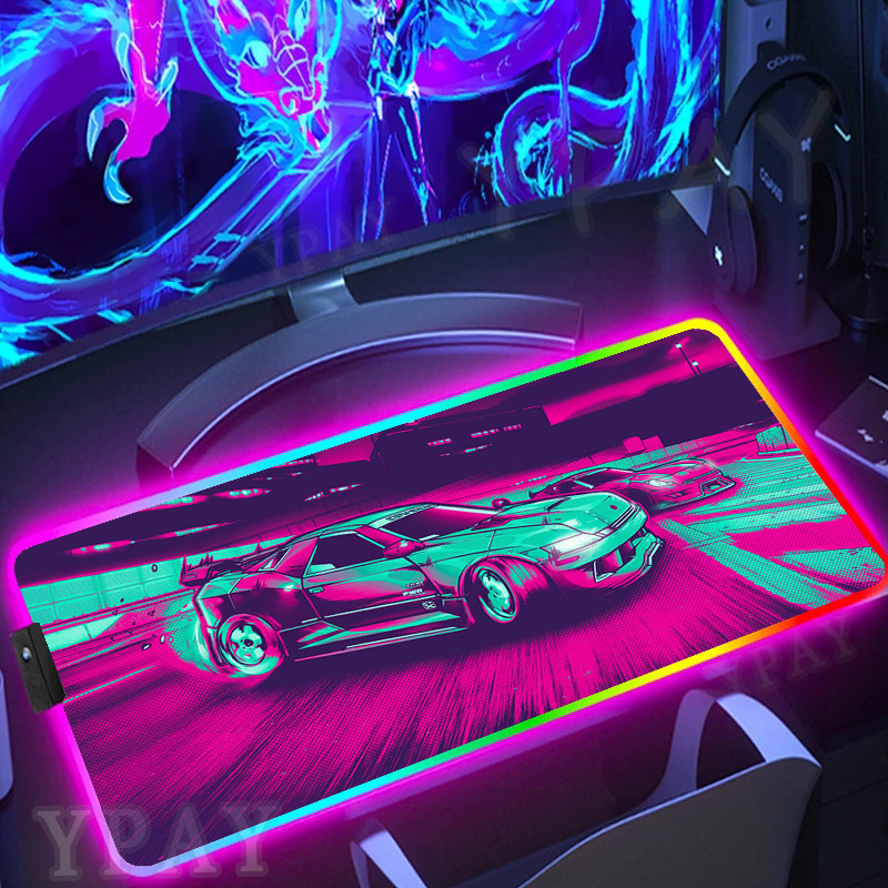 Sports Car Large RGB Mouse Pad Gaming Mousepads LED Mouse Mat Gamer ...