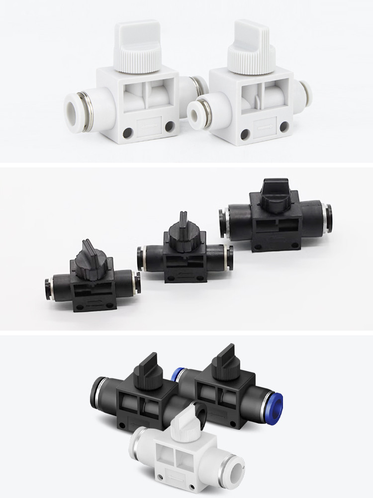 OD 4mm 6mm 8mm 10mm 12mm Air Pneumatic Hose Tube Hand Valve Valves 2 ...